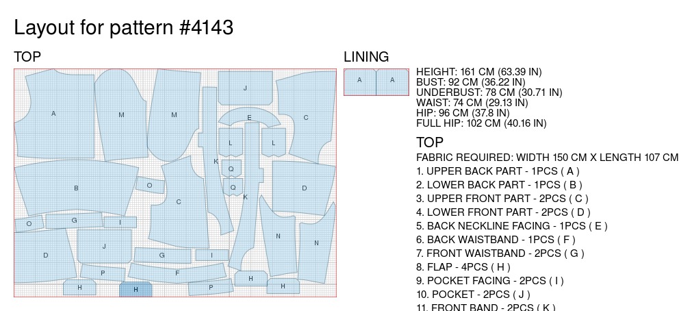 Linen Jacket - Sewing Pattern #4143. Made-to-measure sewing pattern ...