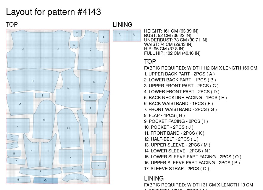 Linen Jacket - Sewing Pattern #4143. Made-to-measure sewing pattern ...