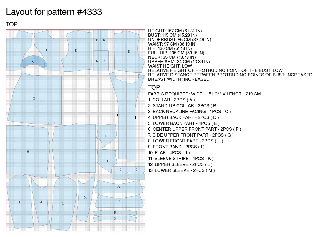 Coat - Sewing Pattern #4333. Made-to-measure sewing pattern from Lekala ...