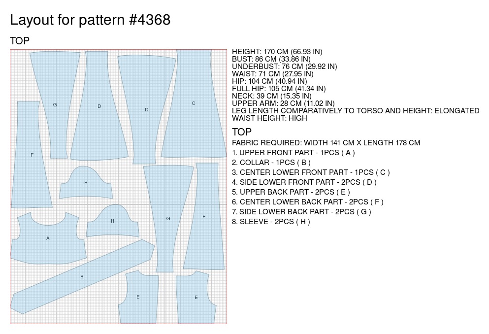 Flared Dress - Sewing Pattern #4368. Made-to-measure sewing pattern ...