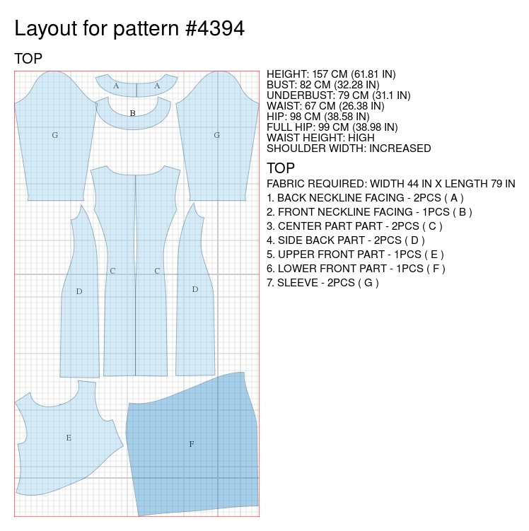 Dress - Sewing Pattern #4394. Made-to-measure sewing pattern from ...