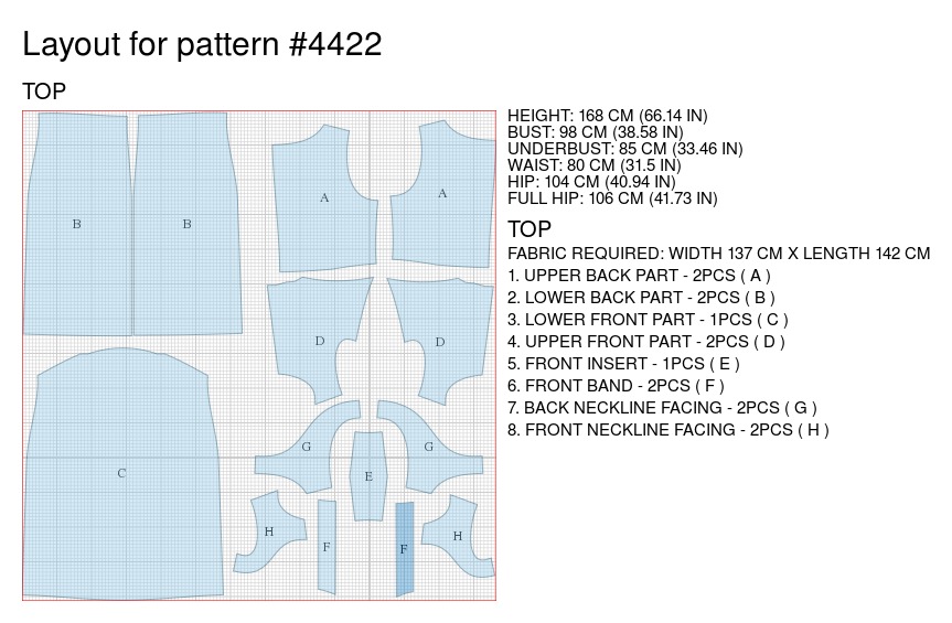 Dress With Inset - Sewing Pattern #4422. Made-to-measure sewing pattern ...
