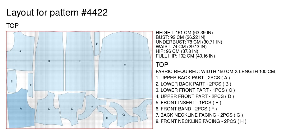 Dress With Inset - Sewing Pattern #4422. Made-to-measure sewing pattern ...