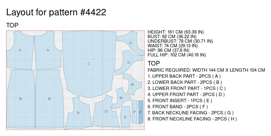 Dress With Inset - Sewing Pattern #4422. Made-to-measure sewing pattern ...