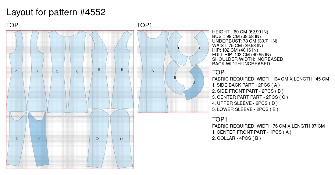 Short A-Line Dress - Sewing Pattern #4552. Made-to-measure sewing ...