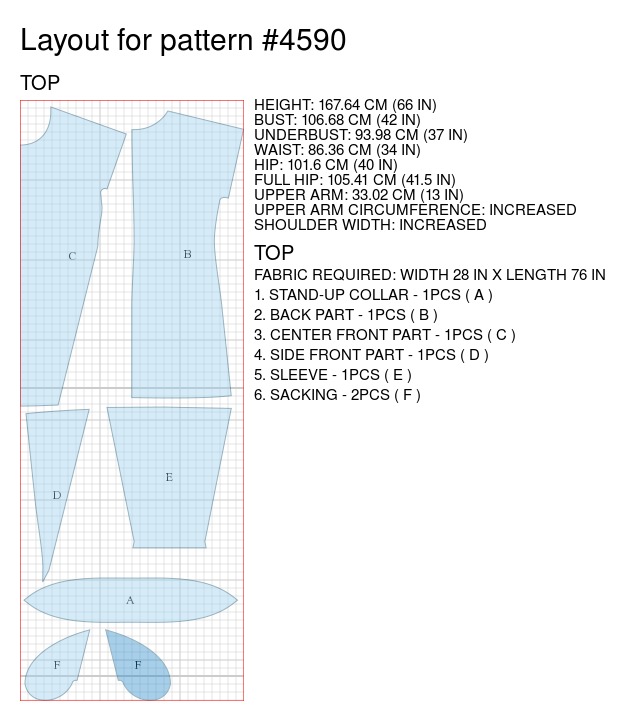 Tunic - Dress With Shaped Stand Collar - Sewing Pattern #4590. Made-to ...