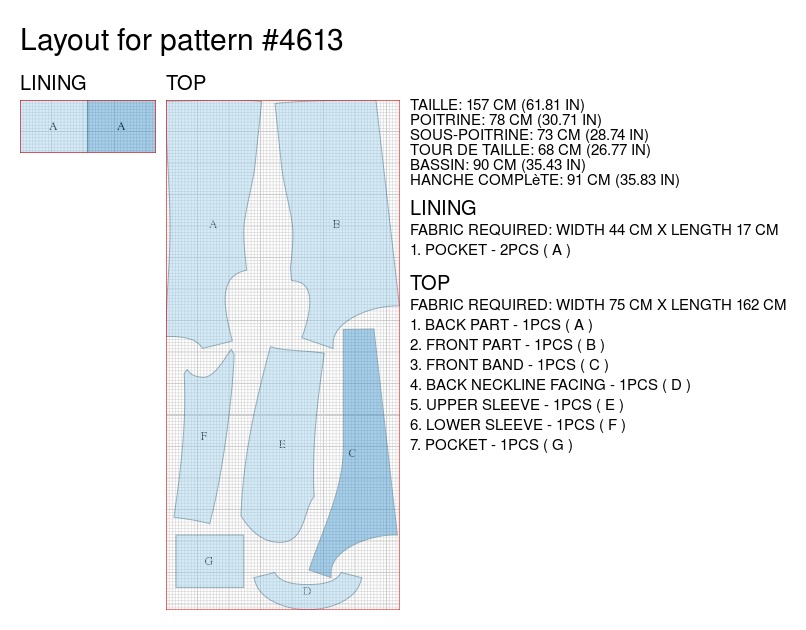 Coat With Slant Pockets - Sewing Pattern #4613. Made-to-measure sewing ...