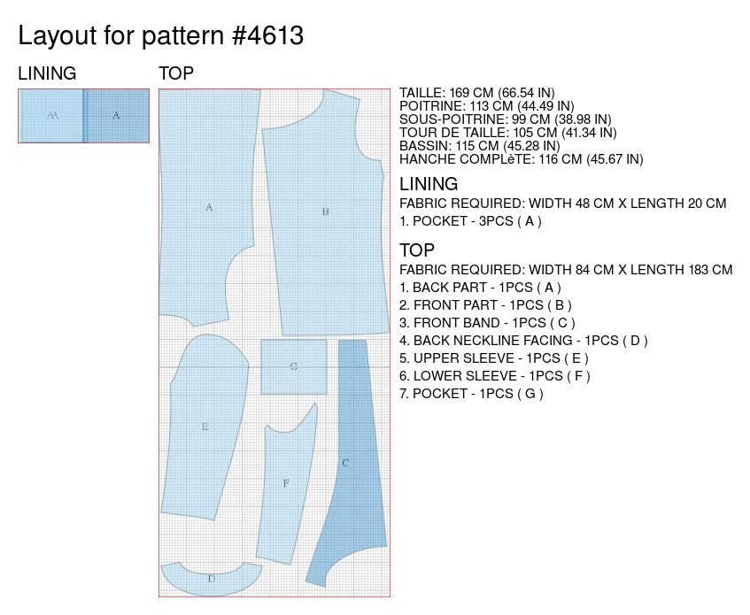 Coat With Slant Pockets - Sewing Pattern #4613. Made-to-measure sewing ...