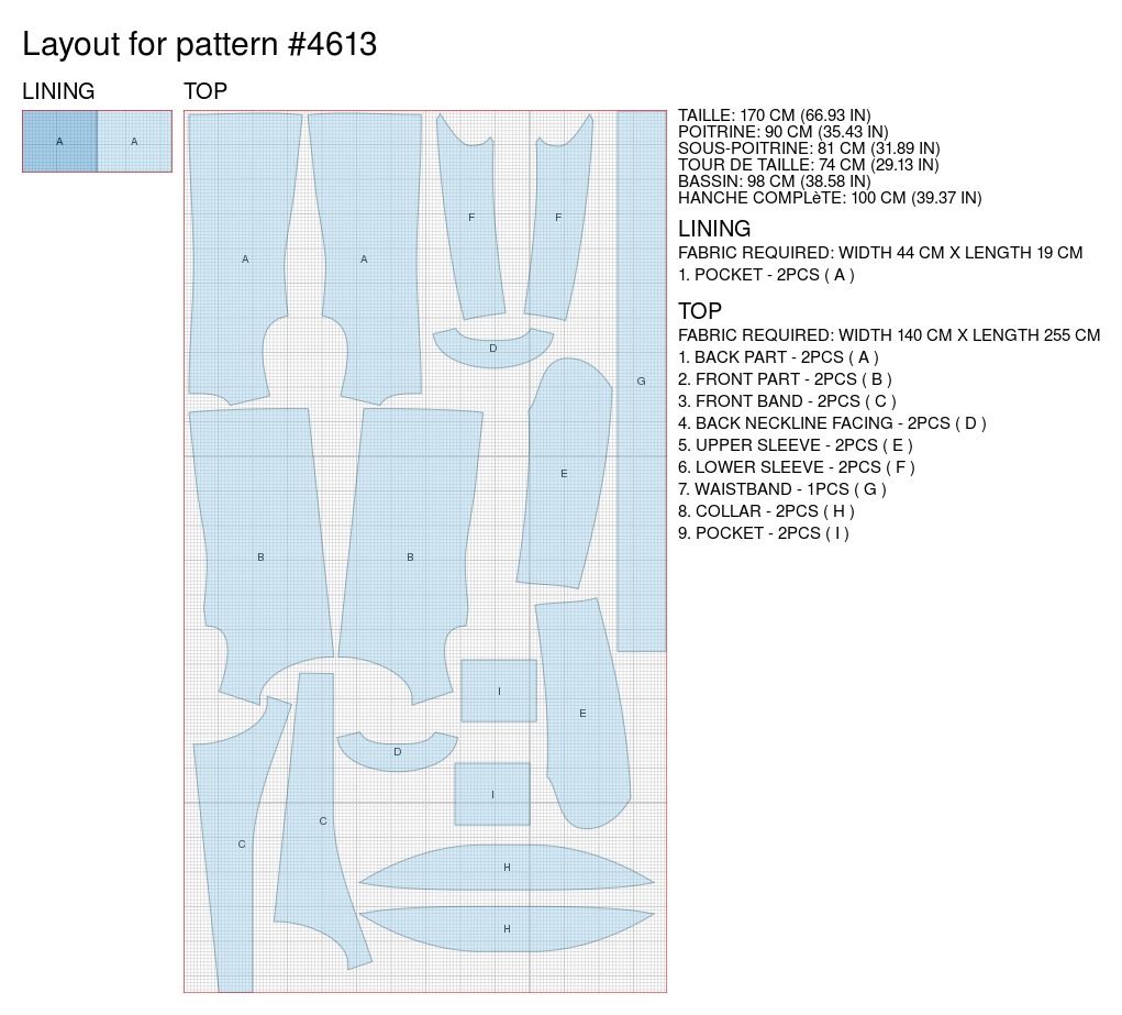 Coat With Slant Pockets - Sewing Pattern #4613. Made-to-measure sewing ...