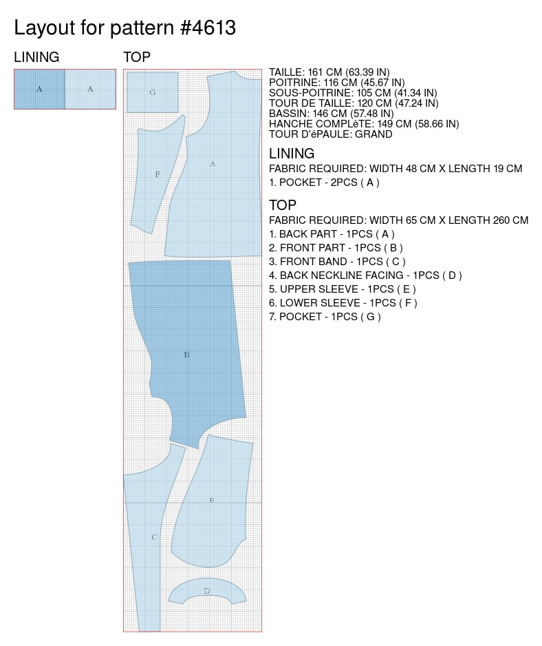 Coat With Slant Pockets - Sewing Pattern #4613. Made-to-measure sewing ...