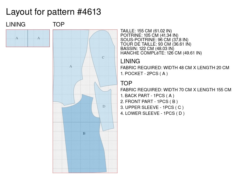 Coat With Slant Pockets - Sewing Pattern #4613. Made-to-measure sewing ...
