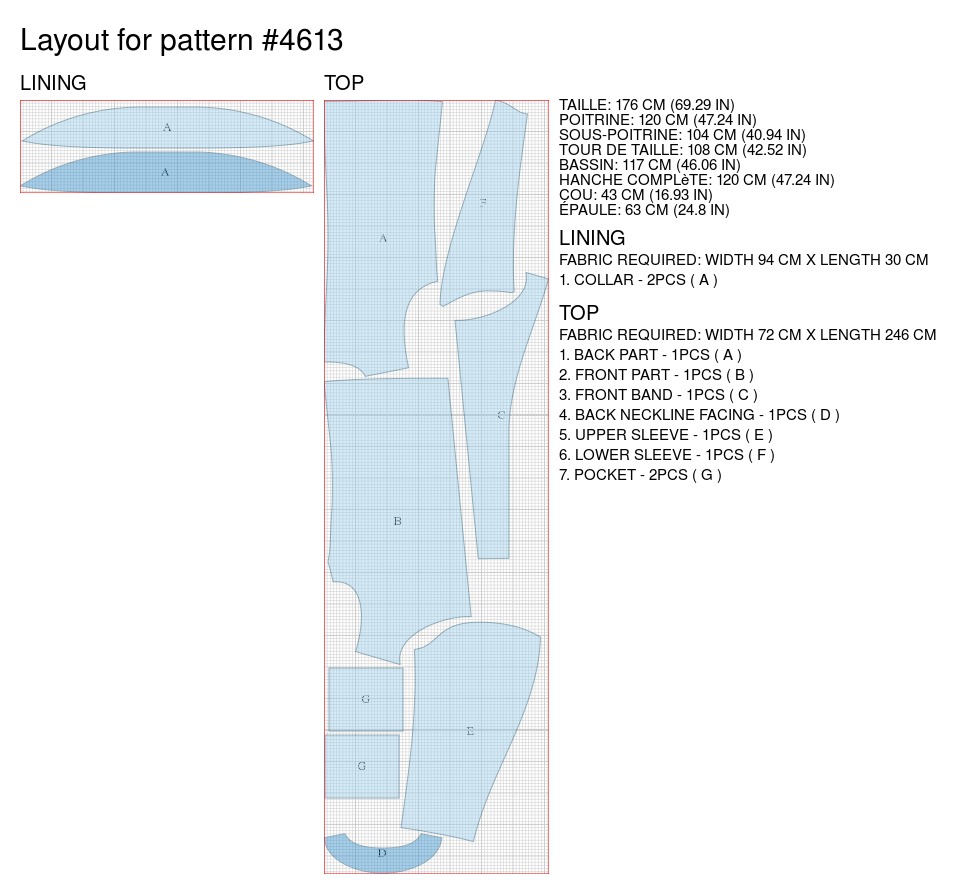 Coat With Slant Pockets - Sewing Pattern #4613. Made-to-measure sewing ...