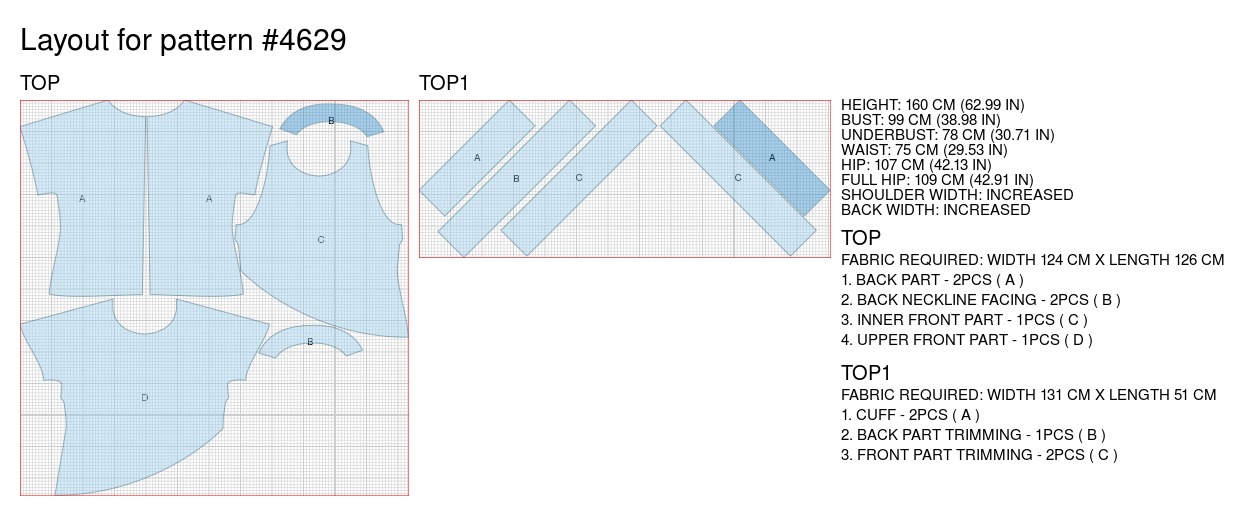 Knit Blouse - Sewing Pattern #4629. Made-to-measure sewing pattern from ...