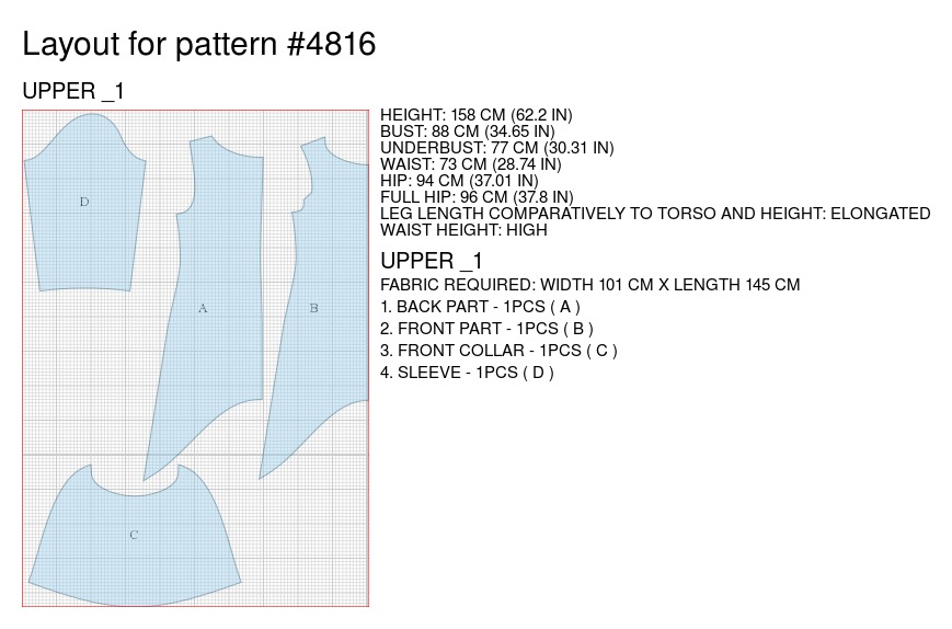 Knit Dress With Gathered Collar - Sewing Pattern #4816. Made-to-measure ...