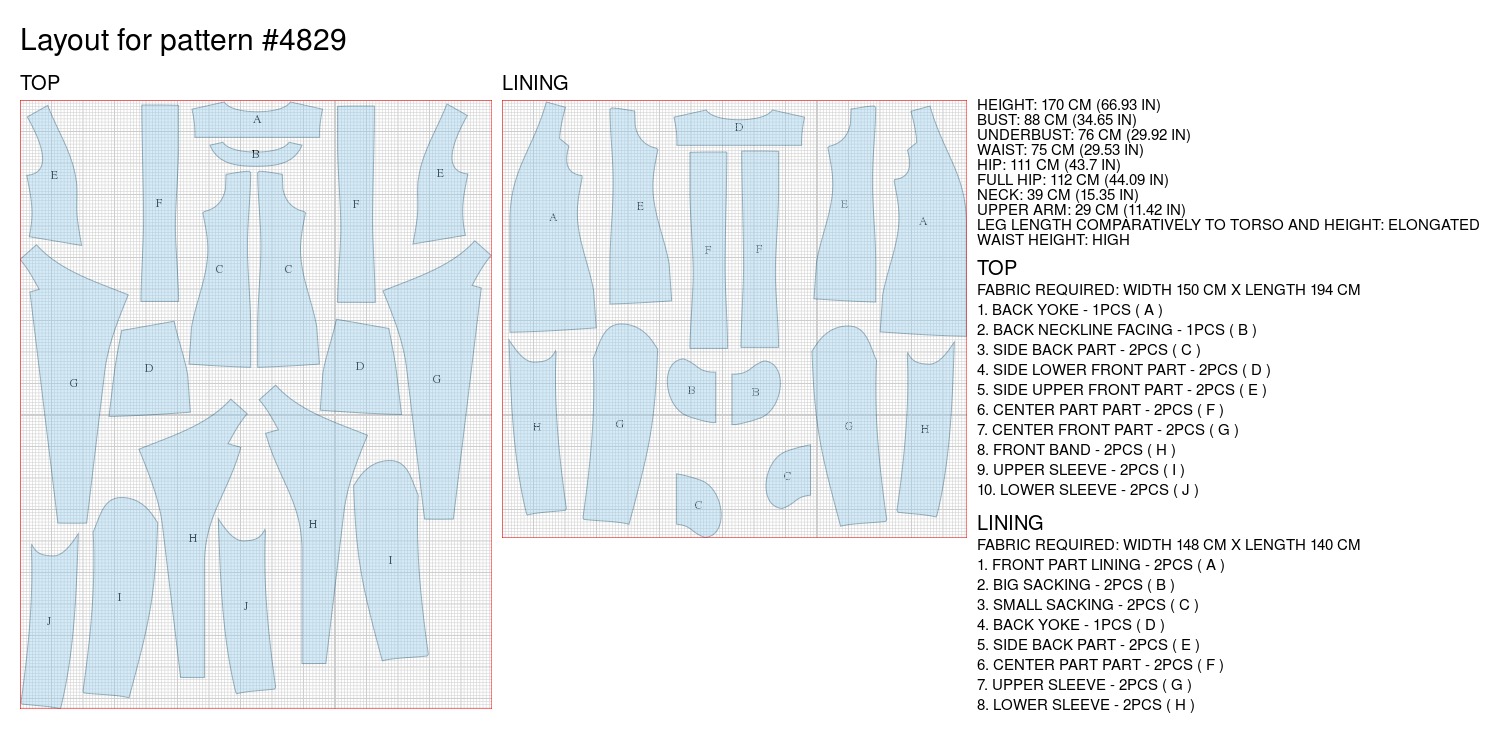 Jacket With Asymmetrical Closure - Sewing Pattern #4829. Made-to ...