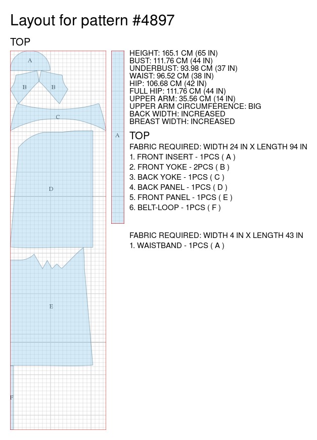 Skirt - Sewing Pattern #4897. Made-to-measure sewing pattern from ...