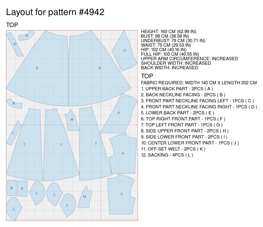 Flared Dress - Sewing Pattern #4942. Made-to-measure sewing pattern ...