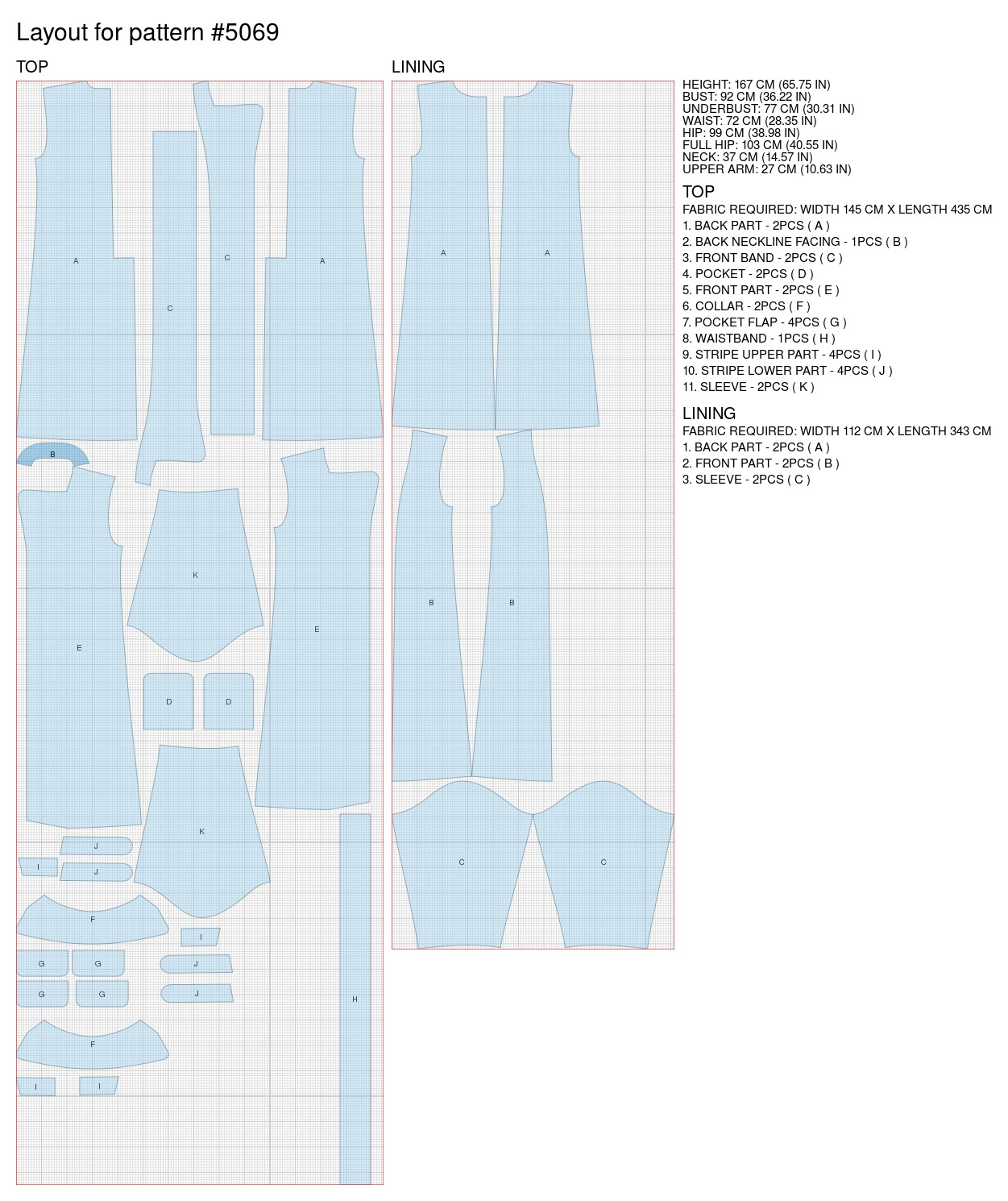 Double-Breasted Coat With One-Seam Sleeve - Sewing Pattern #5069. Made ...