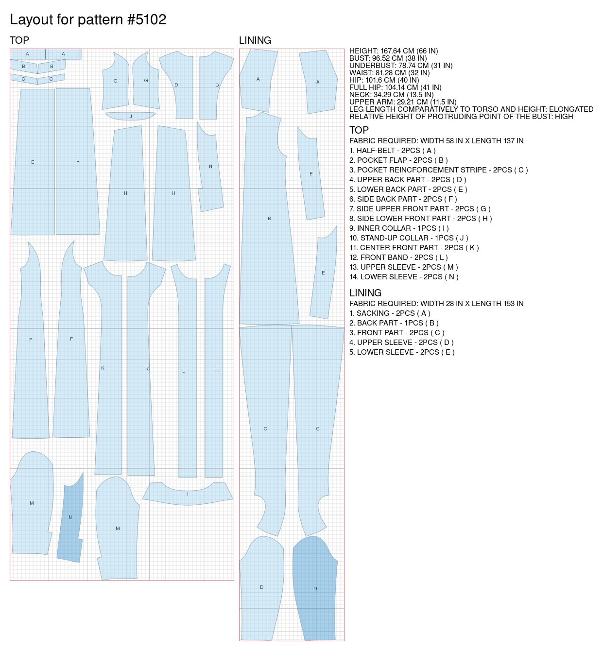 Coat - Sewing Pattern #5102. Made-to-measure sewing pattern from Lekala ...