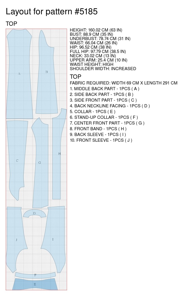 Short Coat With Raglan Sleeves - Sewing Pattern #5185. Made-to-measure ...