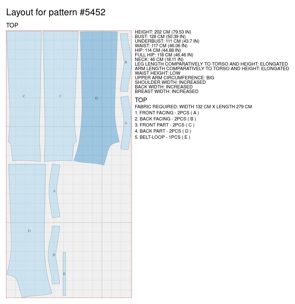 Wide Pants - Sewing Pattern #5452. Made-to-measure sewing pattern from ...