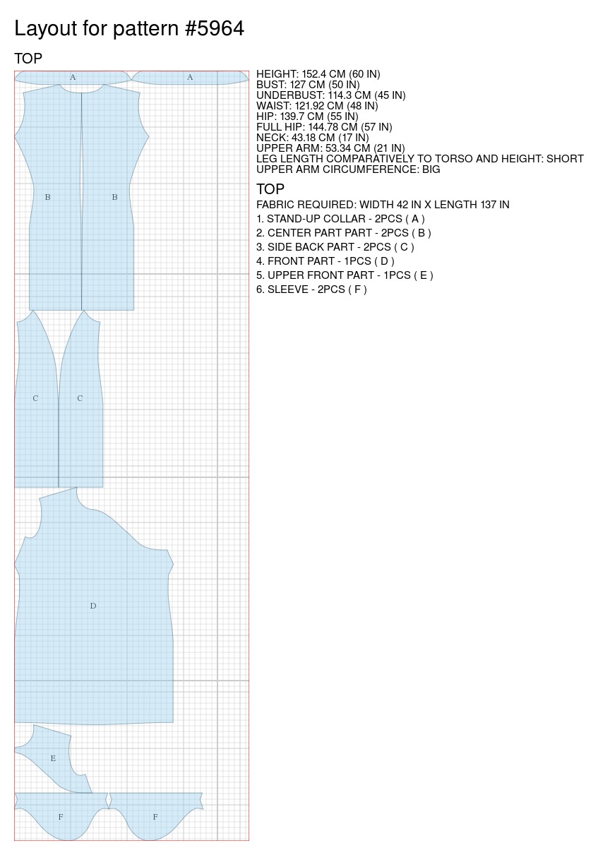 China Style Dress - Sewing Pattern #5964. Made-to-measure sewing ...