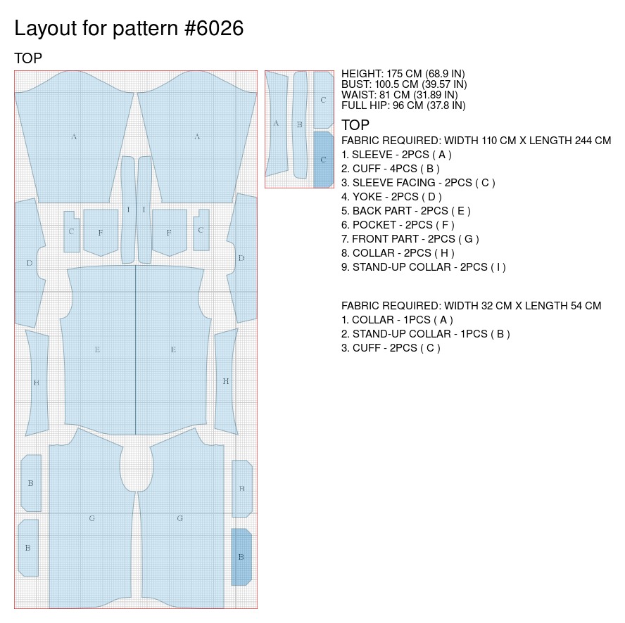 Shirt - Sewing Pattern #6026. Made-to-measure sewing pattern from ...