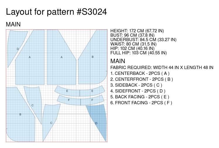 Pencil Skirt With Piping - Sewing Pattern #S3024. Made-to-measure ...