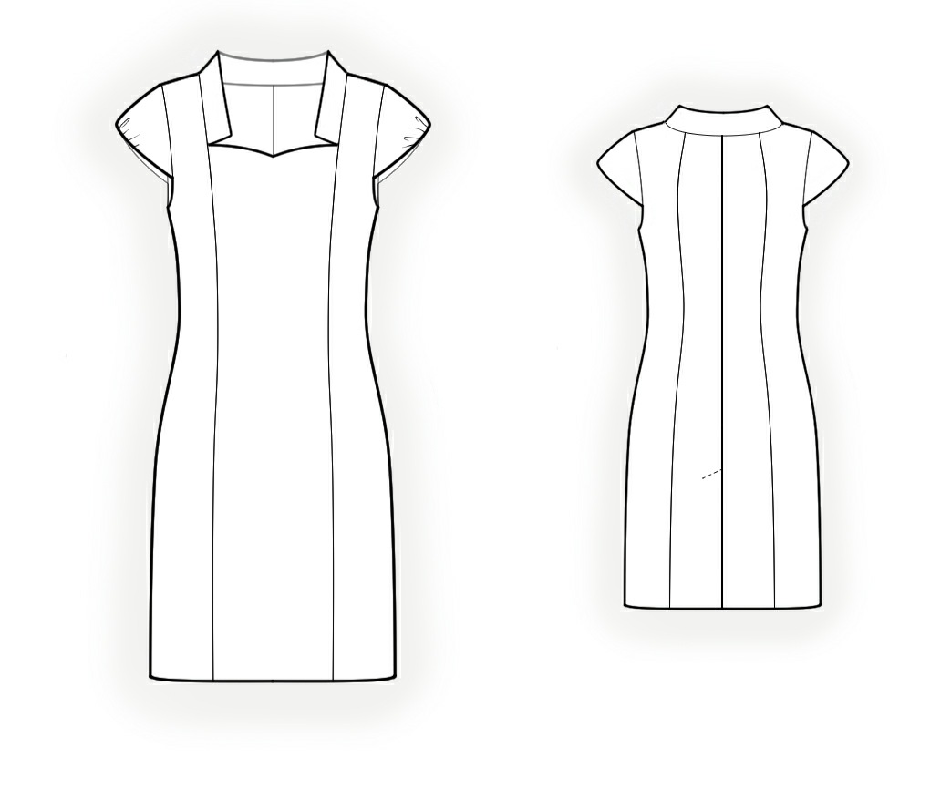 Dress With Princess Seams - Sewing Pattern #4184. Made-to-measure ...