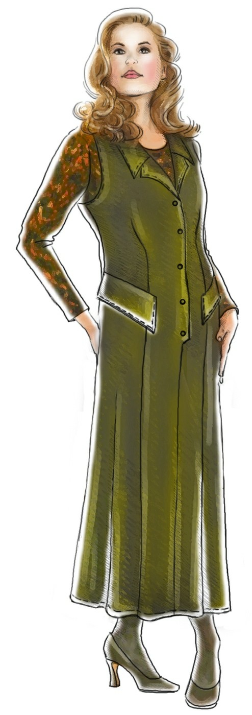 Sarafan - Sewing Pattern #5070. Made-to-measure sewing pattern from ...