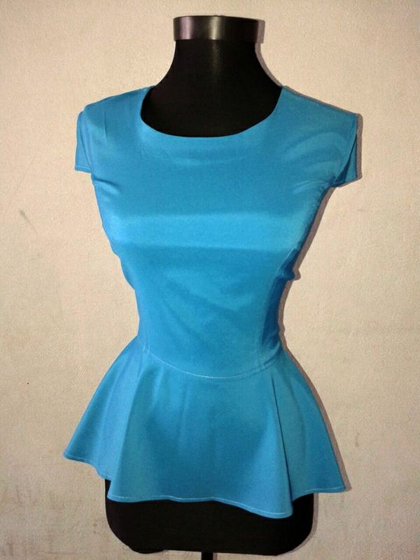 Blouse With Peplum - Sewing Pattern #4177. Made-to-measure sewing ...