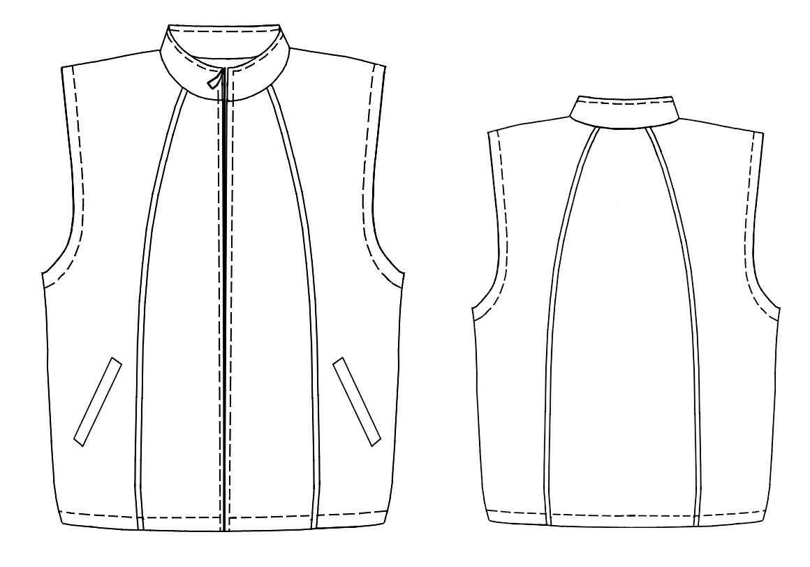 Waistcoat - Sewing Pattern #6113. Made-to-measure sewing pattern from ...