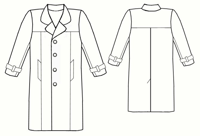 Raincoat - Sewing Pattern #6053. Made-to-measure sewing pattern from ...