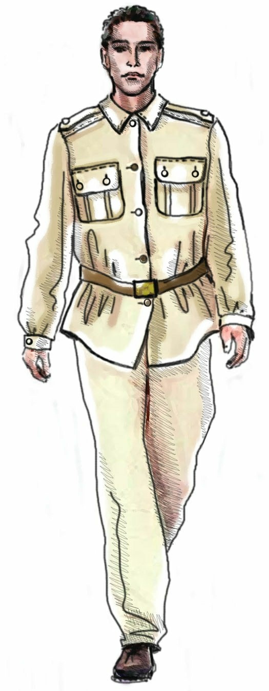 Uniform Shirt - Sewing Pattern #6024. Made-to-measure sewing pattern ...