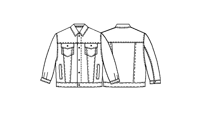 Denim Jacket - Sewing Pattern #7006. Made-to-measure sewing pattern ...