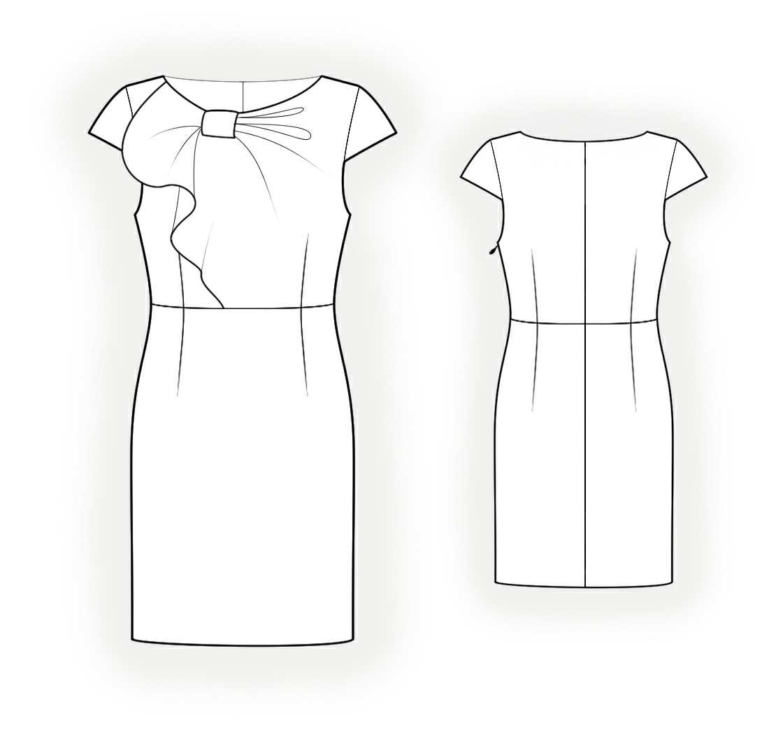 Dress With Decorative Bodice - Sewing Pattern #4361. Made-to-measure ...