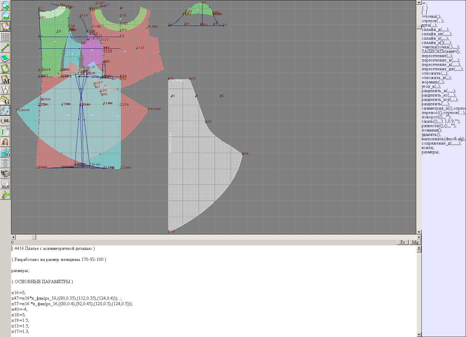 Dress With Asymmetrical Front - Sewing Pattern #4416. Made-to-measure ...