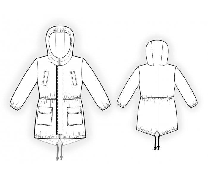 Raincoat - Sewing Pattern #4704. Made-to-measure sewing pattern from ...