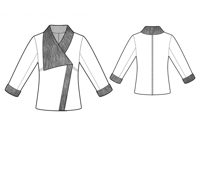 Sheepskin Jacket - Sewing Pattern #4875. Made-to-measure sewing pattern ...