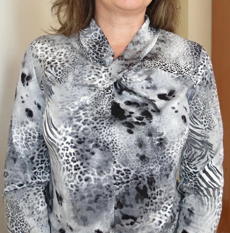 Blouse With Cross-Over Collar - Sewing Pattern #4042. Made-to-measure ...