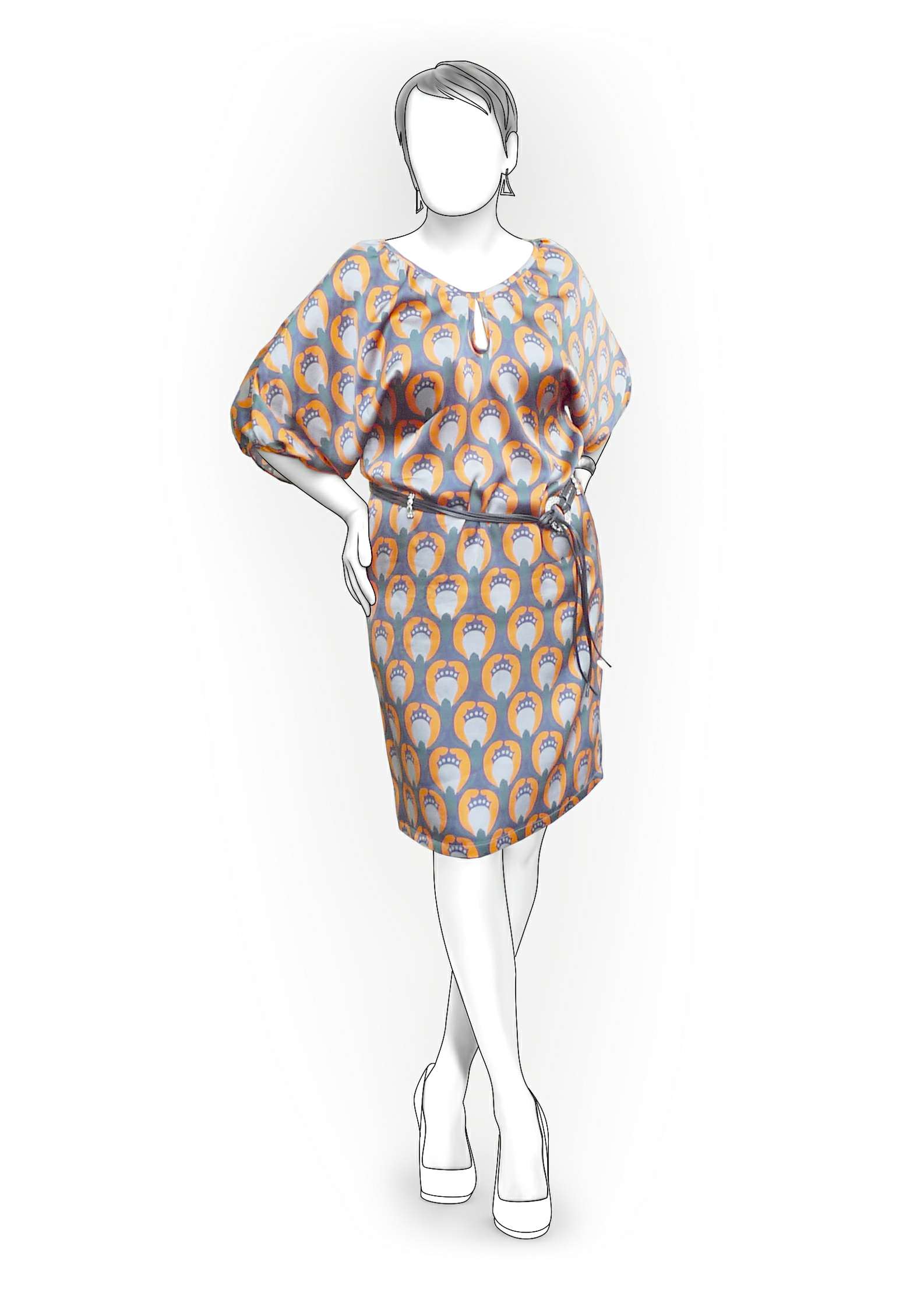 Silk Dress - Sewing Pattern #4034. Made-to-measure sewing pattern from ...