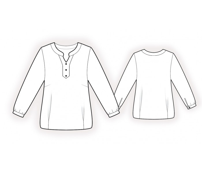 Silk Blouse - Sewing Pattern #2101. Made-to-measure sewing pattern from ...