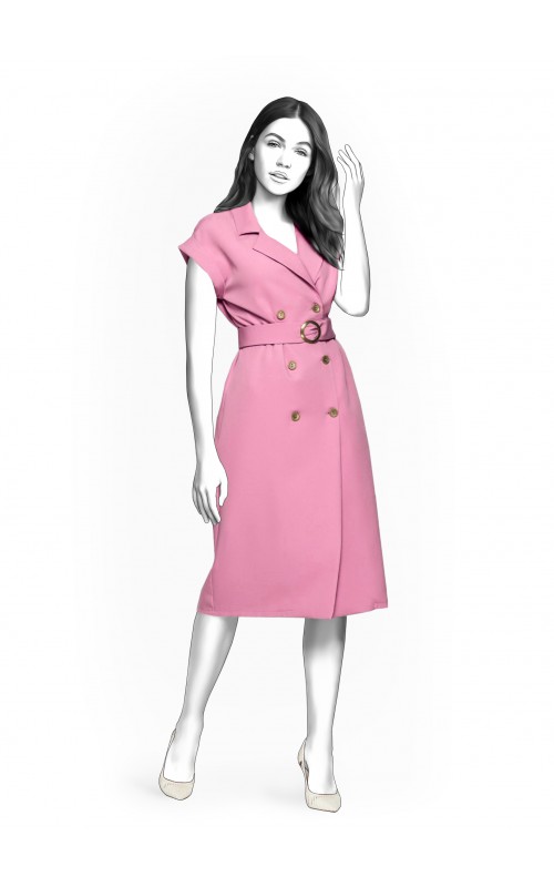 Dress With One-Piece Facing - Sewing Pattern #2146. Made-to-measure ...