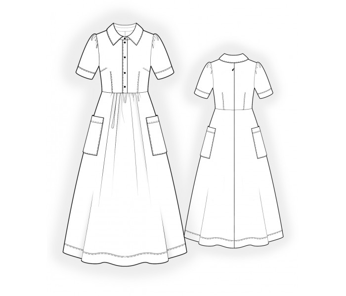 Jeans Dress - Sewing Pattern #2151. Made-to-measure sewing pattern from ...