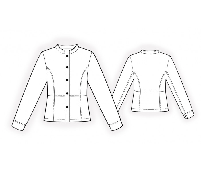 Denim Jacket - Sewing Pattern #2284. Made-to-measure sewing pattern ...