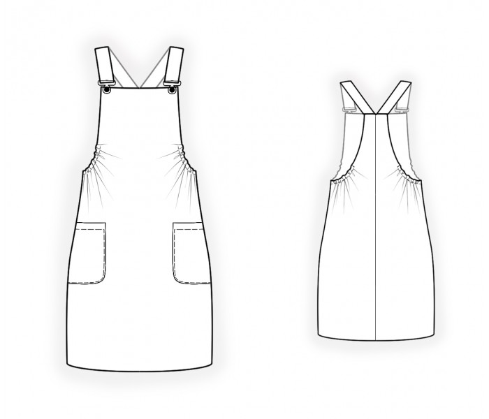 Sarafan With Pockets - Sewing Pattern #2311. Made-to-measure sewing ...