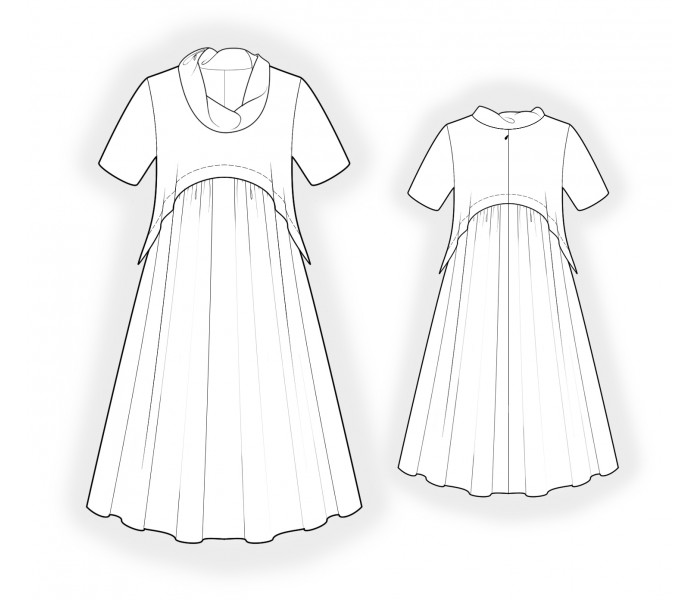 Boho Dress - Sewing Pattern #2335. Made-to-measure sewing pattern from ...