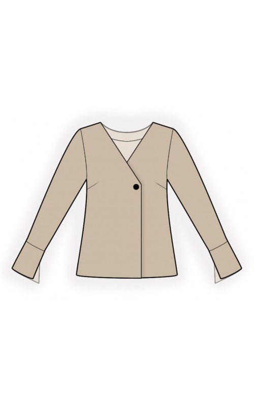 Double-Breasted Blouse - Sewing Pattern #2413. Made-to-measure sewing ...