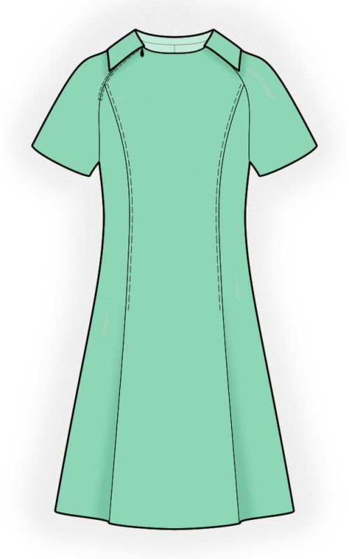 Raglan Dress - Sewing Pattern #2449. Made-to-measure sewing pattern ...