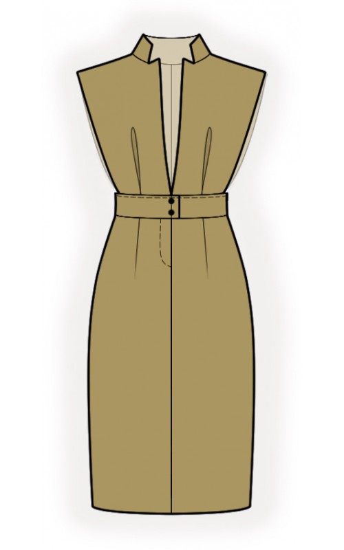 Sleeveless Dress - Sewing Pattern #2473. Made-to-measure sewing pattern ...